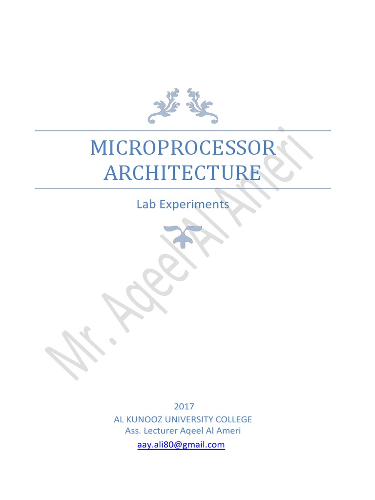 Microprocessor Architecture-Lab Tutorial | PDF | Assembly Language ...