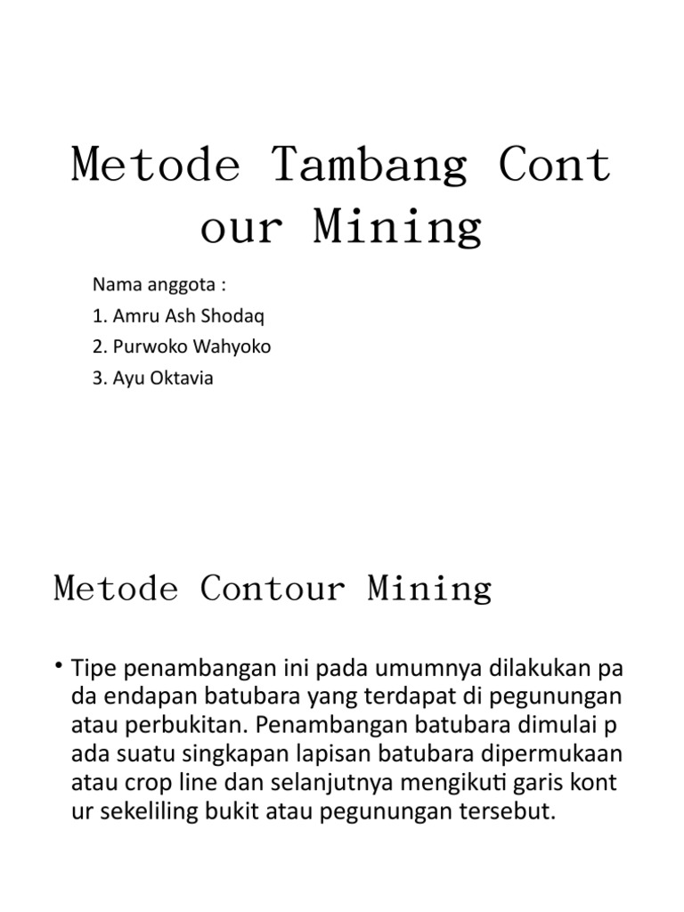 Metode Contour Mining | PDF