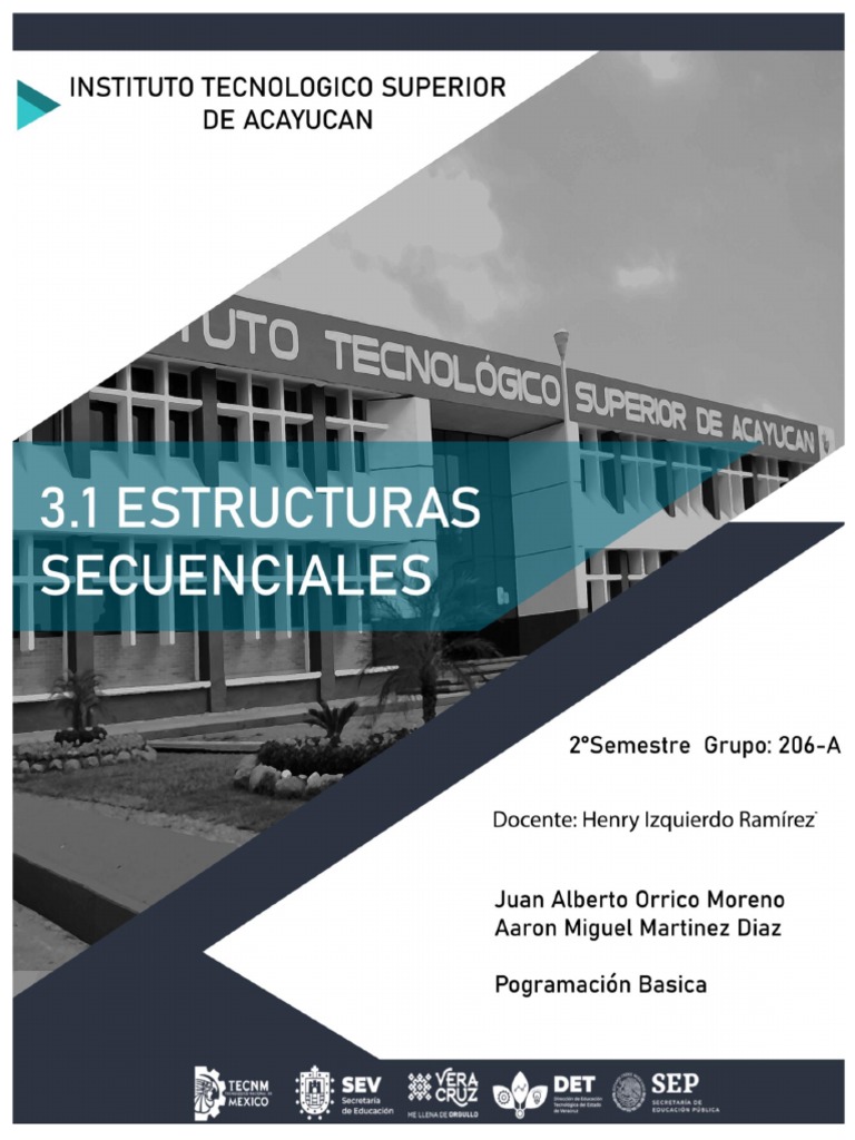 Estructuras Secuenciales | PDF | Algoritmos | Programación de computadoras