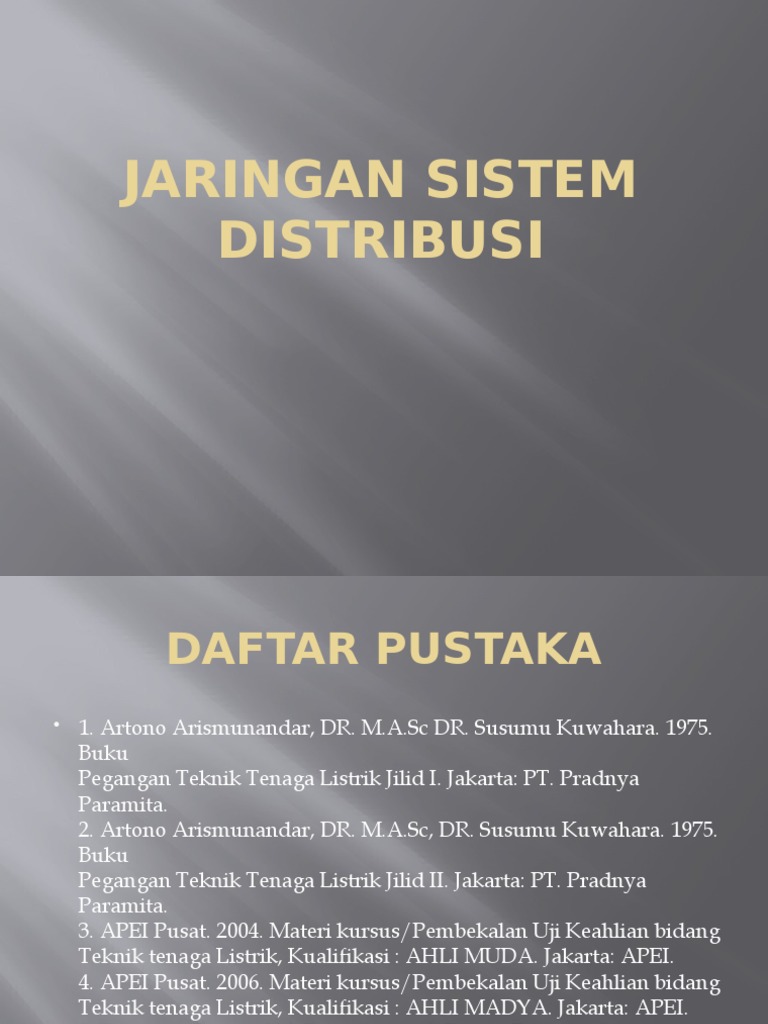 Jaringan Sistem Distribusi | PDF