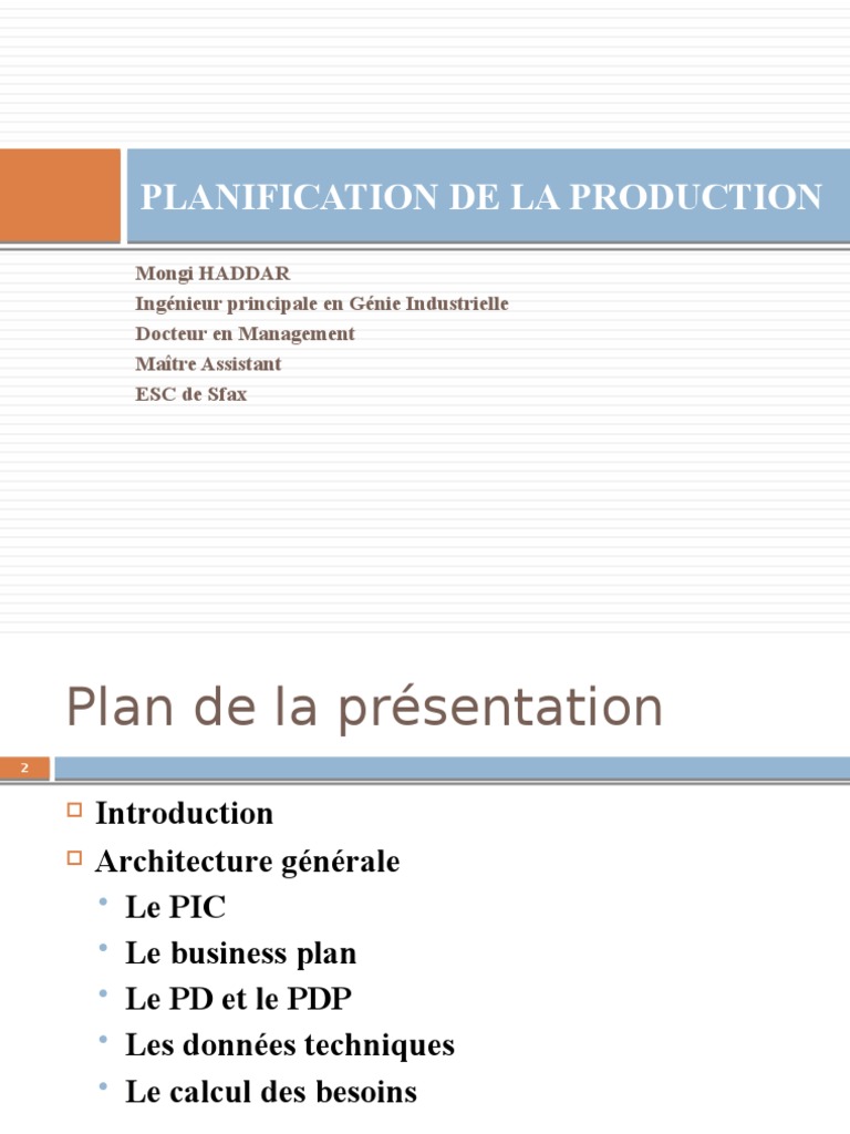 Planification de la Production MRP II | PDF | Inventaire | Gestion de ...