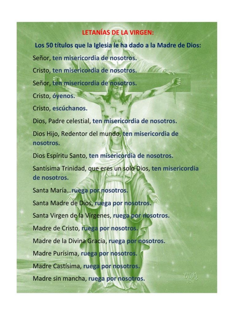 Letanías de La Virgen 2 | PDF | María, madre de Jesús | Cristo (título)