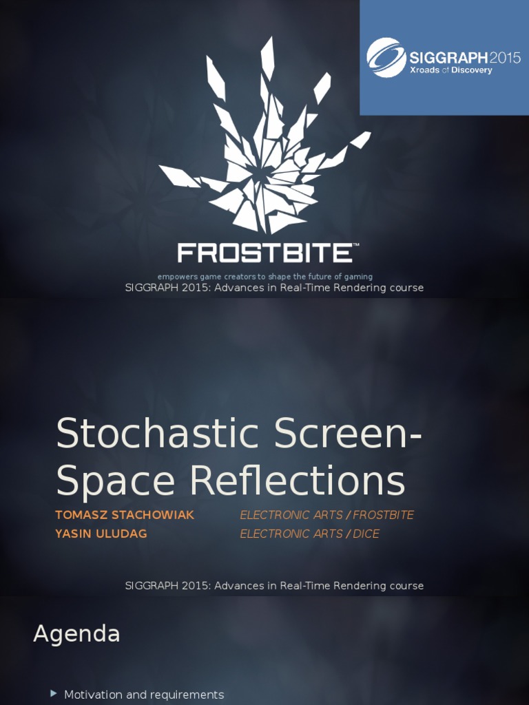 Stochastic Screen-Space Reflections | PDF | Rendering (Computer Graphics) | Signal Processing