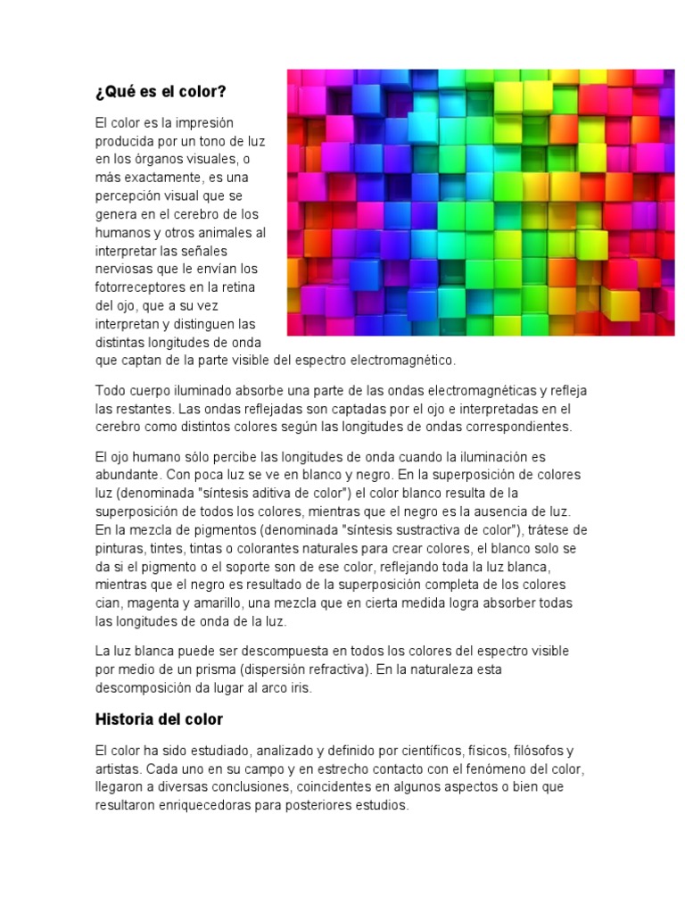 Qué Es El Color | PDF | Percepción visual | Color