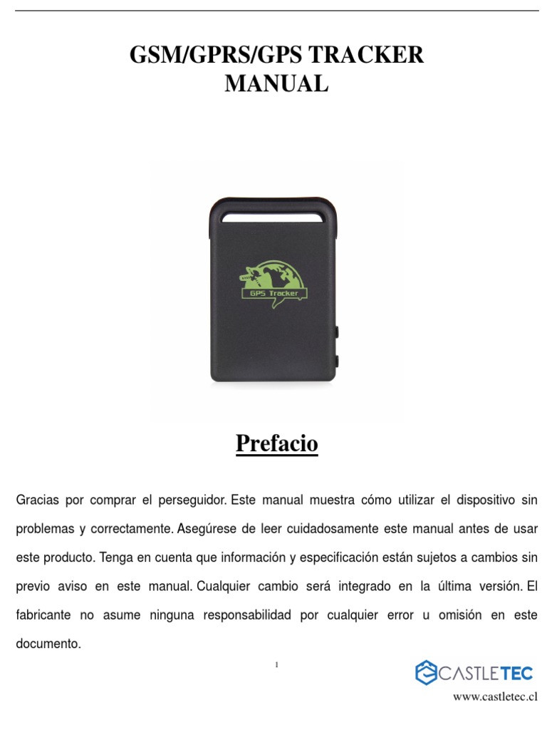 tk102b Manual | PDF | Gsm | Aplicación movil