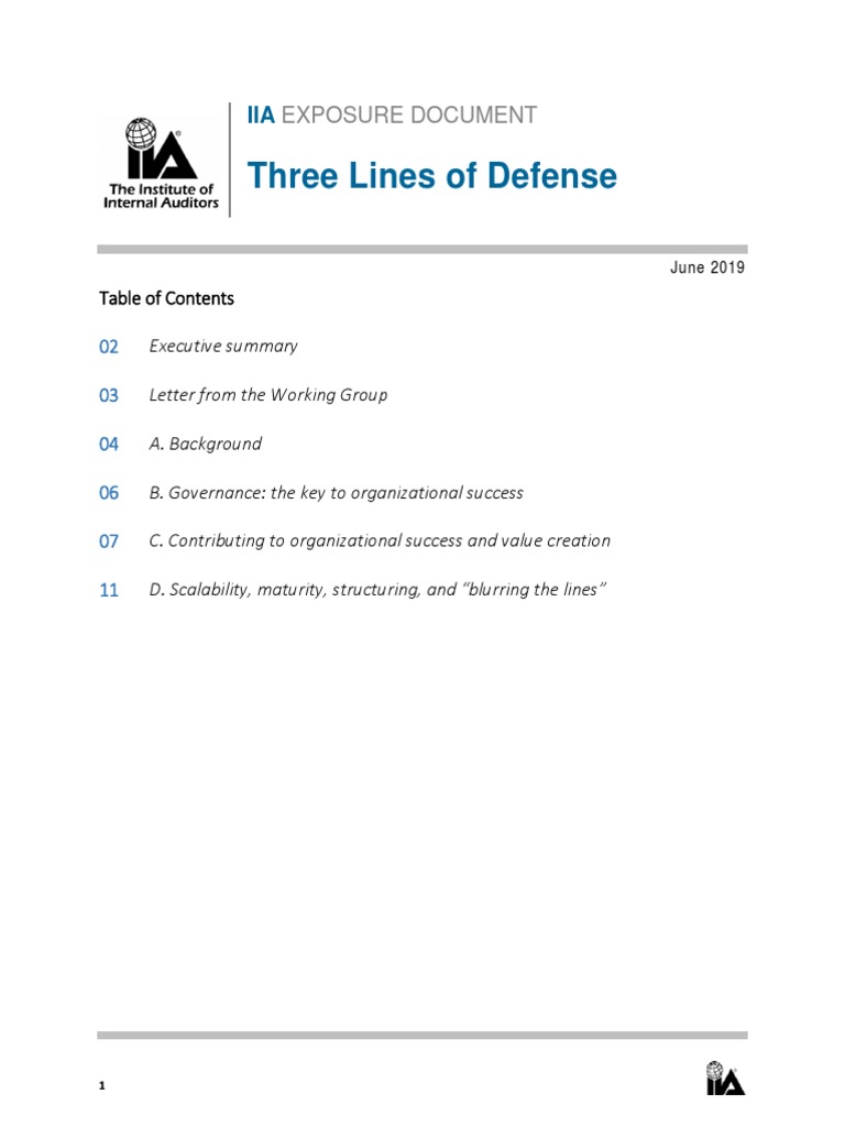 3LOD IIA Exposure Document PDF | PDF | Internal Audit | Governance