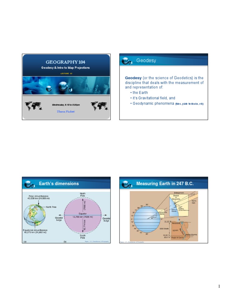 104 - Lecture 03 - Fisch | PDF | Latitude | Geodesy