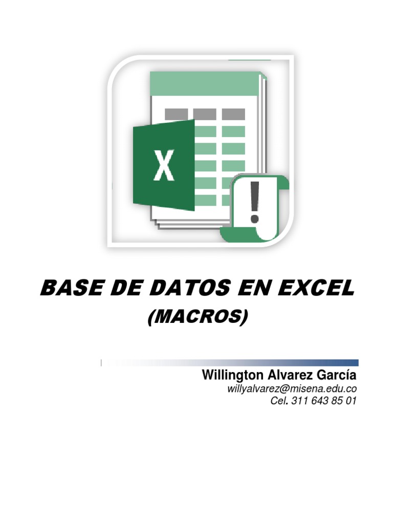 Instructivo BBDD en Excel | PDF | Macro (informática) | Microsoft Excel