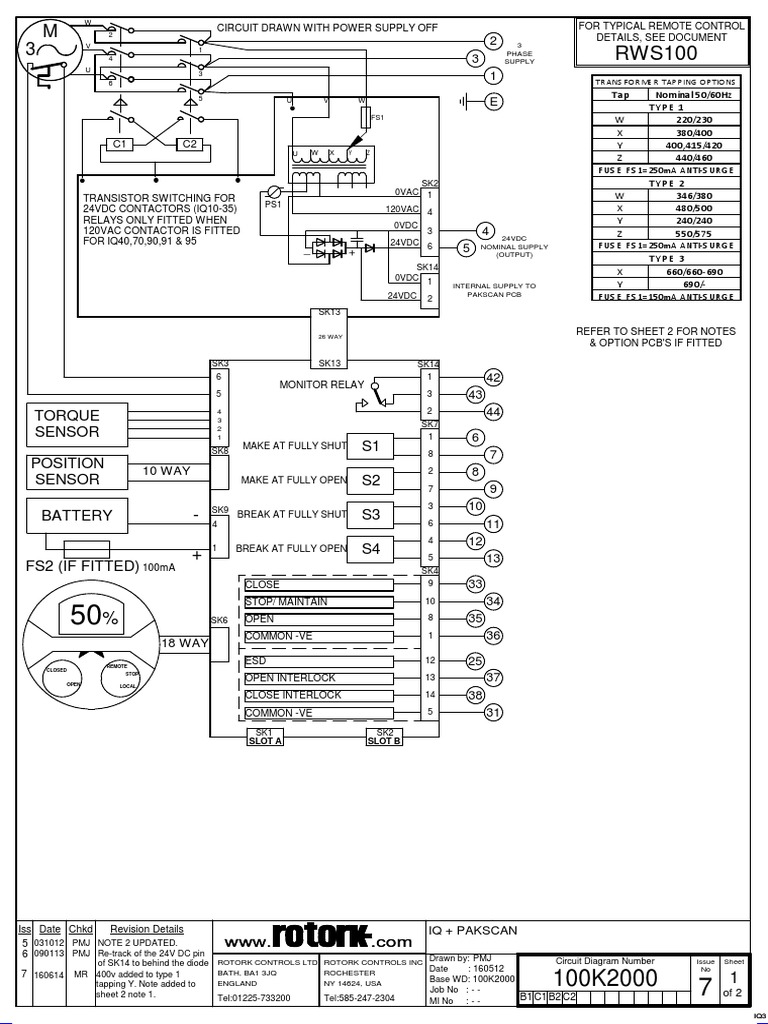 100k2000-7 Diagrama IQ3 Con Pakscan | PDF | Switch | Power Engineering