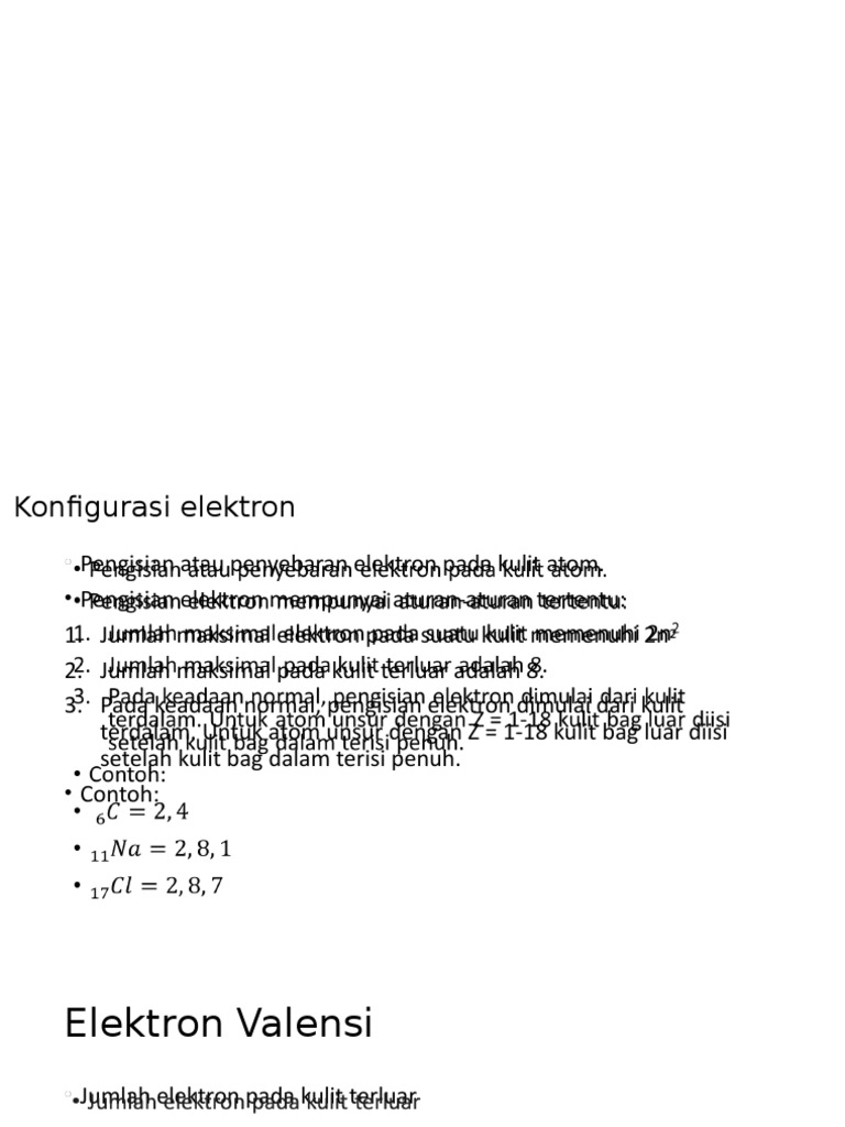 Konfigurasi Elektron | PDF | Metode & Bahan Ajar | Sains & Matematika