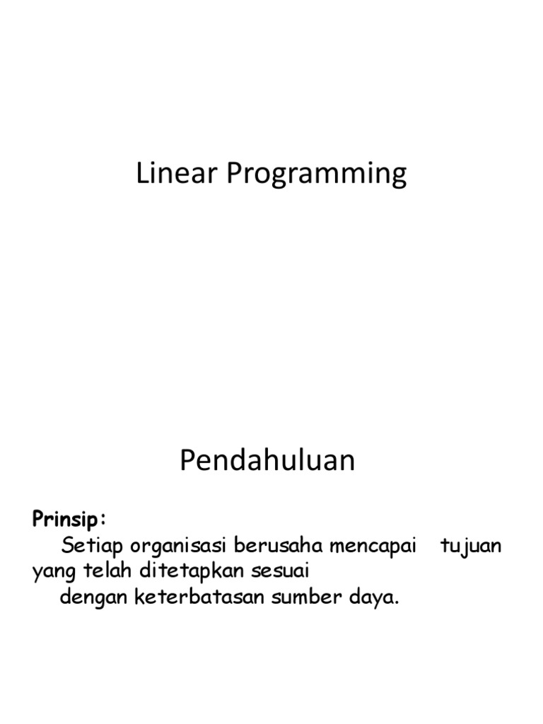 Linear Programming | PDF
