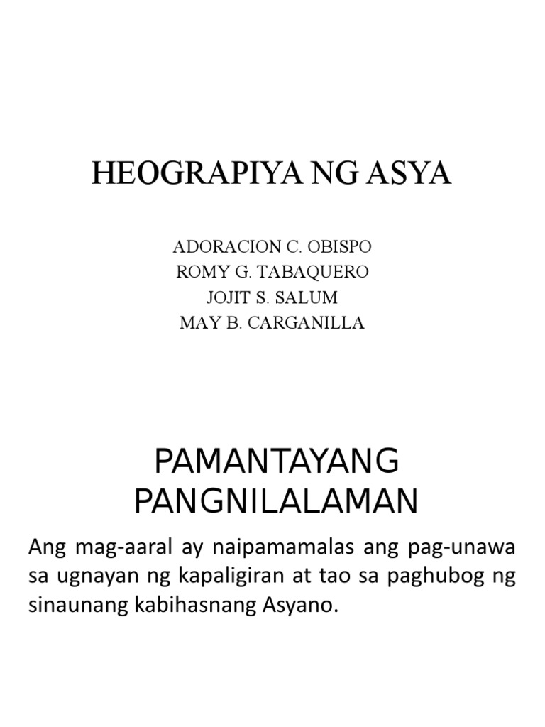 Absolute Location | PDF | Asia | Southeast Asia