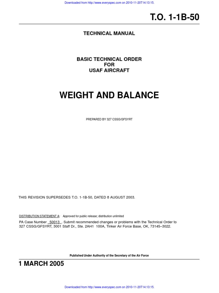 USAF Aircraft Weight and Balance Manual | PDF | Aviation | Aerospace ...
