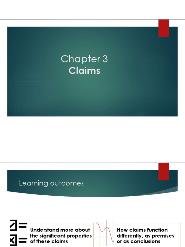 Chapter 3 - Claims The Key Elements of Reasoning and The Key Process in ...