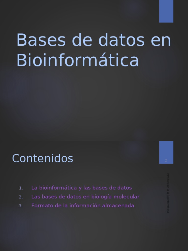 22-Bases de Datos-Bioinform | PDF | Bioinformática | Centro Nacional de Información Biotecnológica