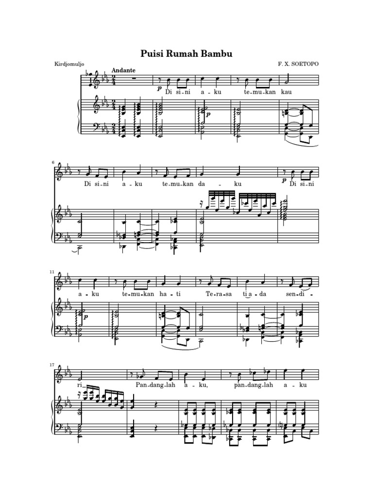 Puisi Rumah Bambu PDF | PDF