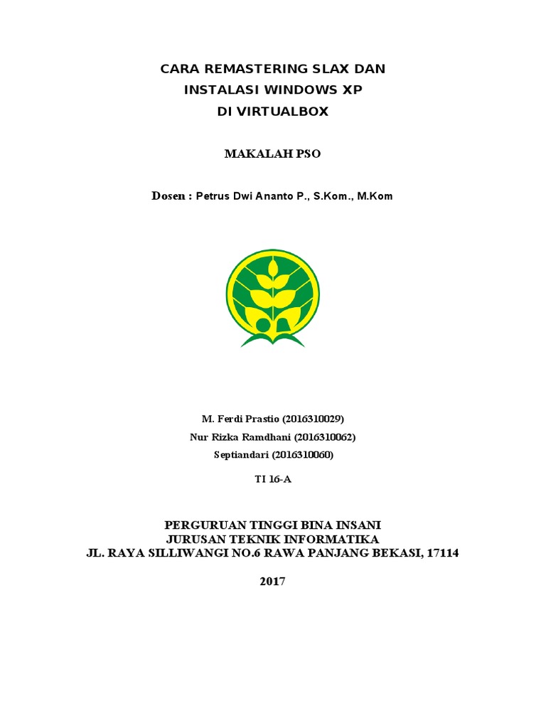 Remastering Slax & Install Windows XP | PDF | Teknologi & Rekayasa
