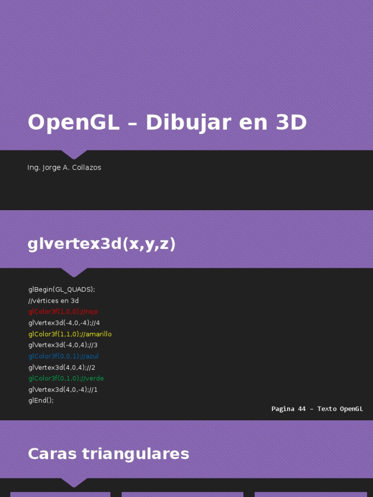 OpenGL - Dibujar en 3D | PDF | Rotación | Espacio