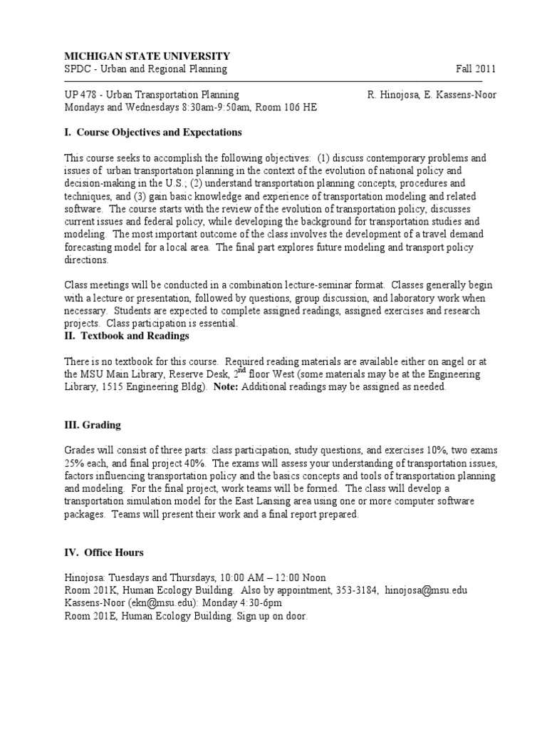 Urban Transportation Planning PDF | PDF | Transport | Sustainable Transport