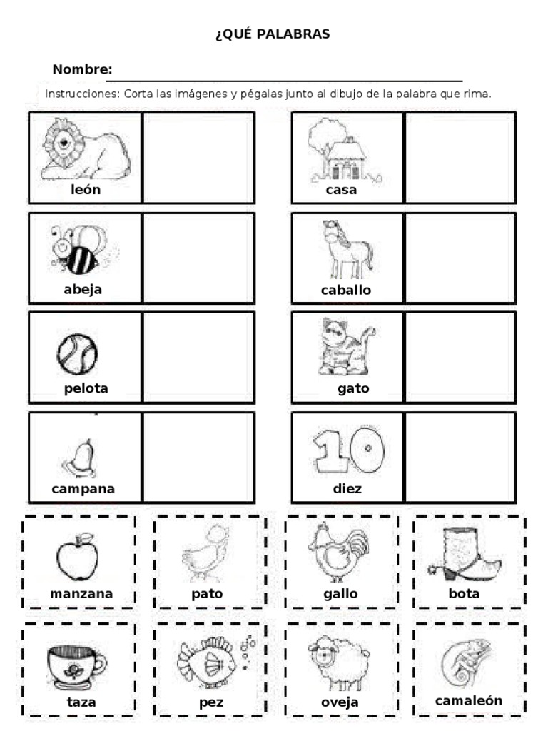 Actividad Rimas | PDF