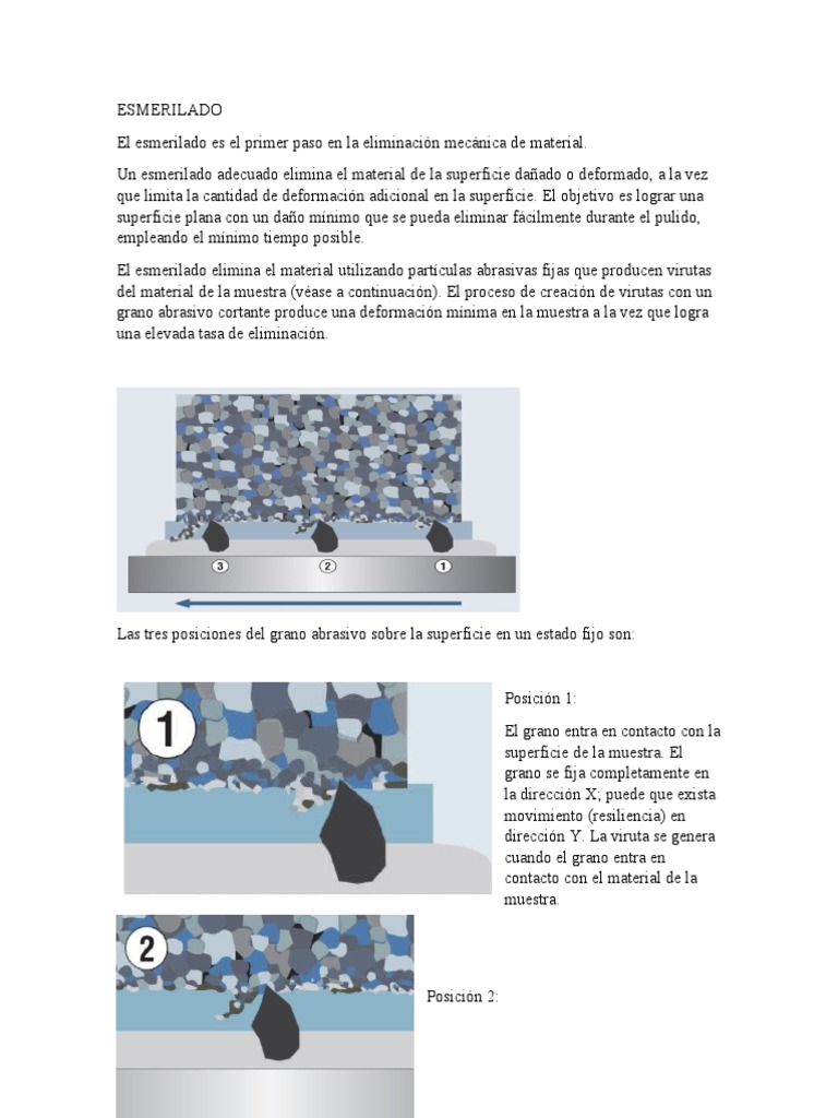 Proceso y Tipos de Esmerilado | PDF | Abrasivo | Diamante