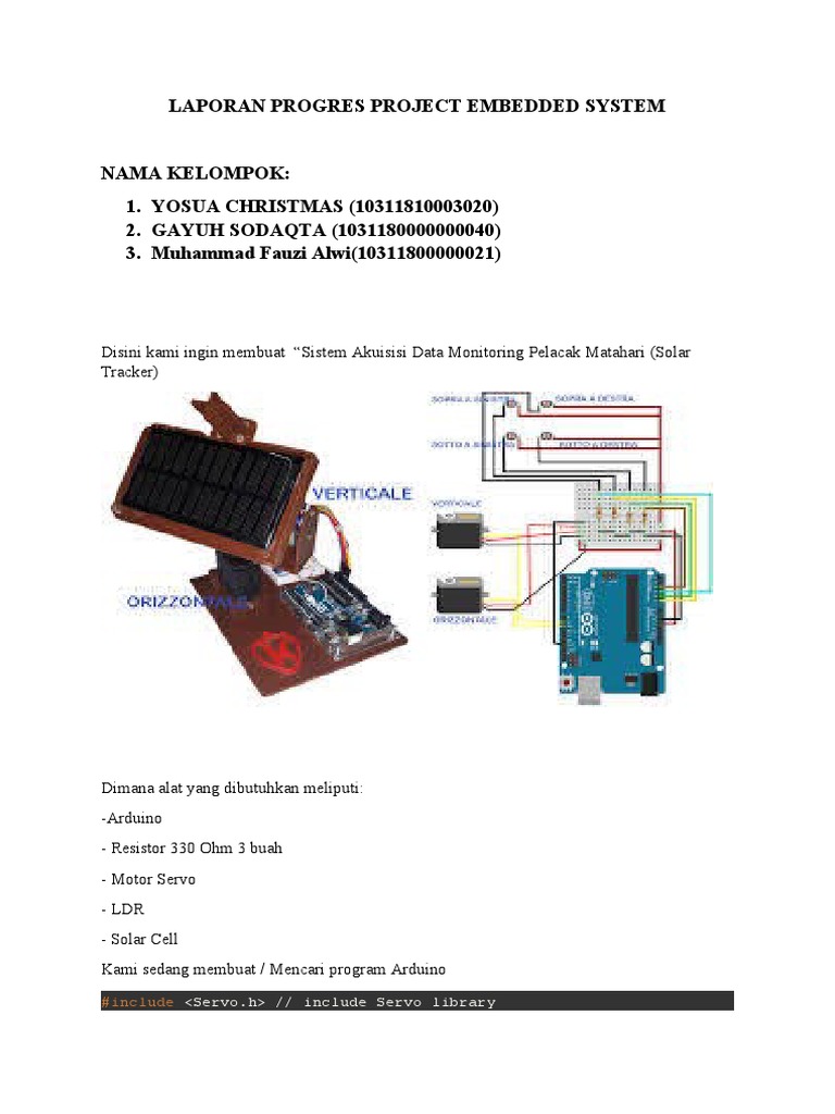Laporan Progres Project Embedded System | PDF | Control Theory | Components