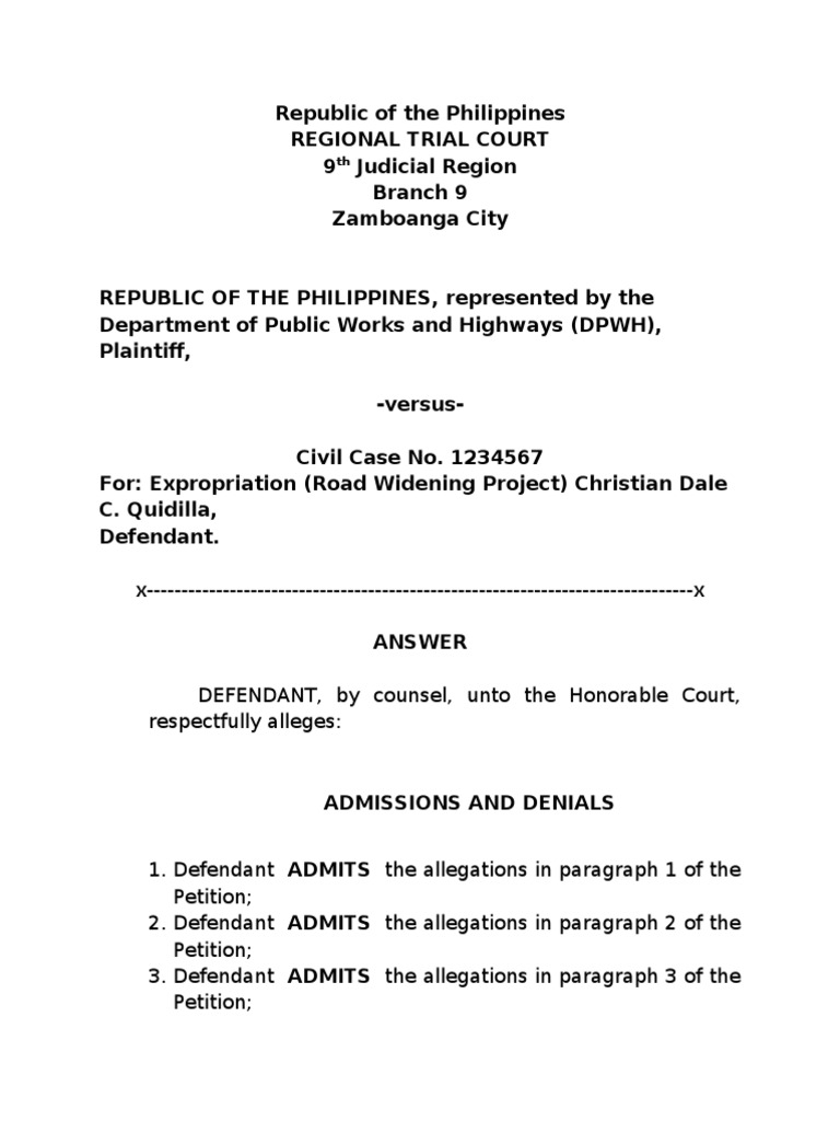 Rule 67-Answer | PDF | Lawsuit | Courts