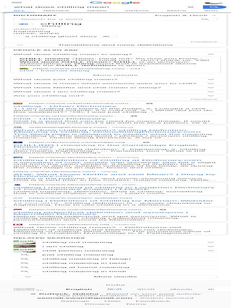 What Does Chilling Mean - Google Search PDF | PDF | Semiotics | Lexicology