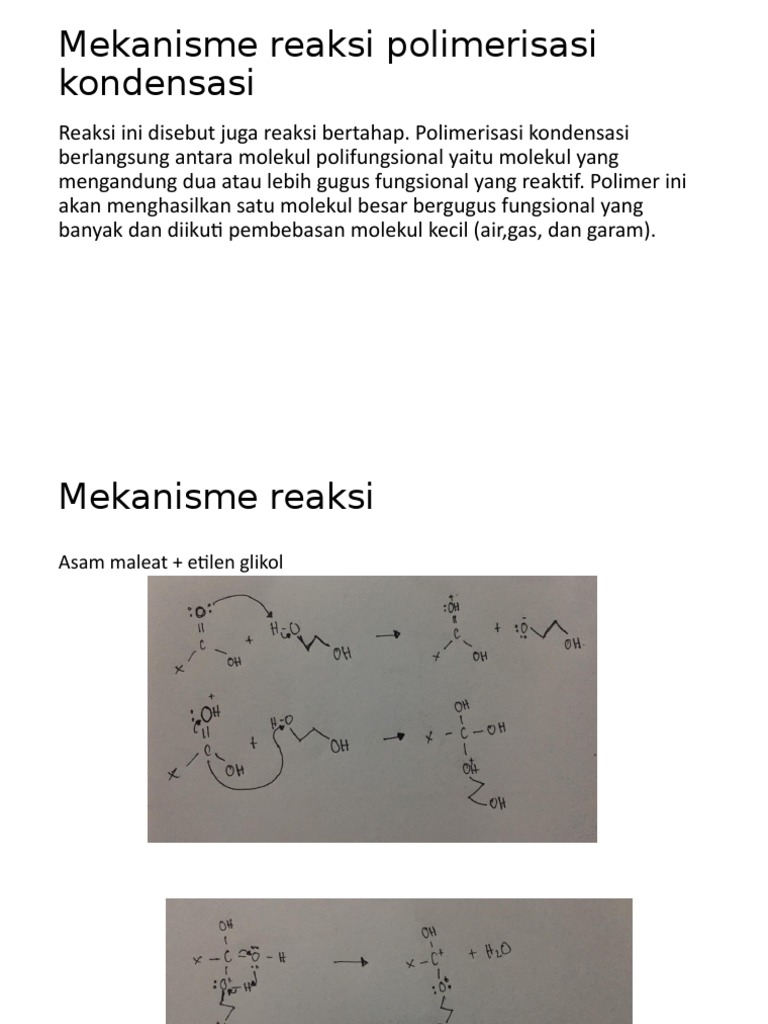 Mekanisme Polimerisasi Kondensasi | PDF | Sains & Matematika
