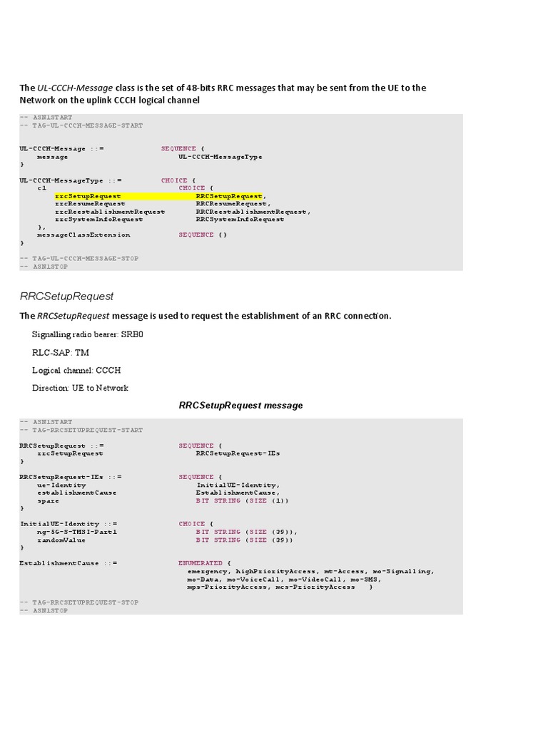 RRCSetup From 3gpp | PDF | Bandwidth (Signal Processing ...