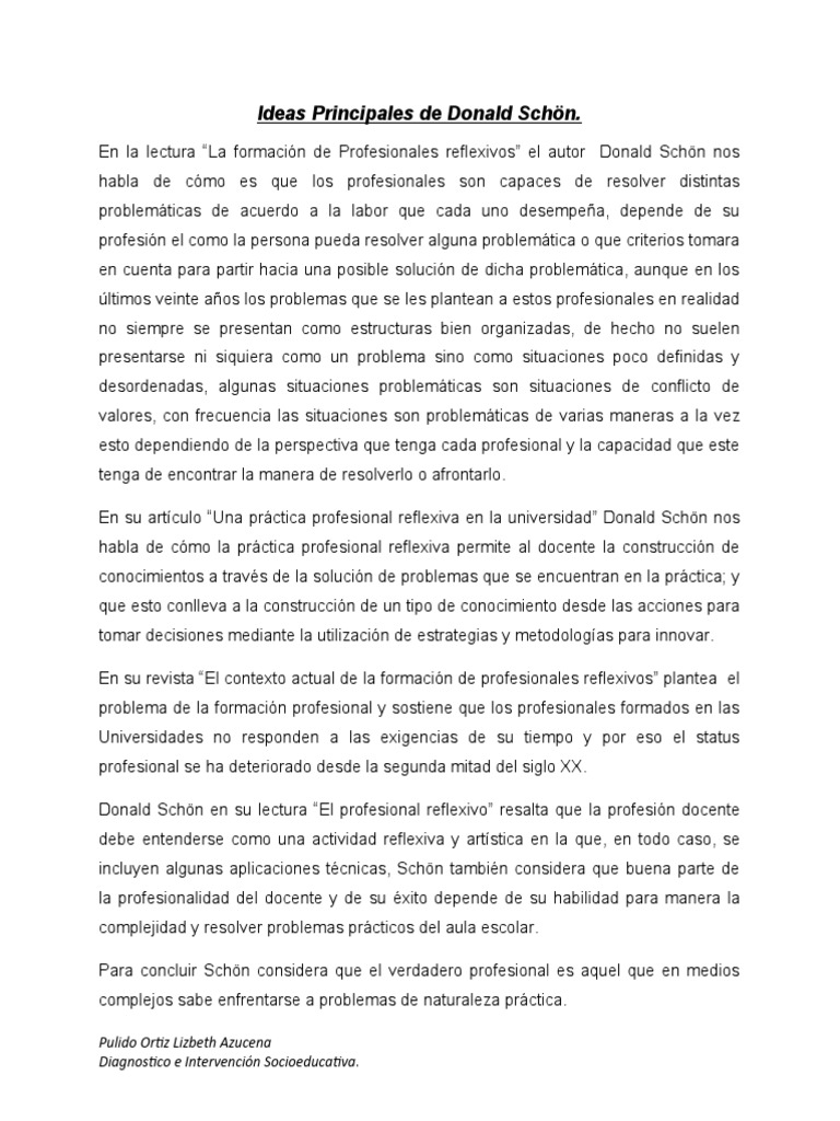 Resumen Donald Schon | PDF