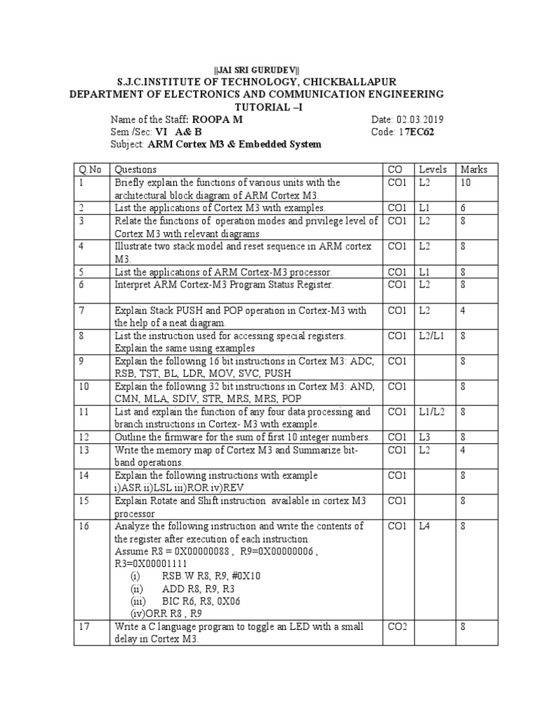 ARM Tutorial 1 | PDF | Arm Architecture | Embedded System