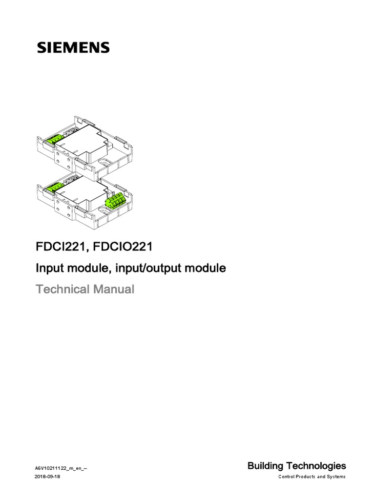 Input, Output Module FDCIO221 Technical Manual PDF | PDF | Safety ...