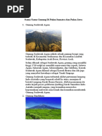 Daftar Gunung di Indonesia Lengkap | PDF