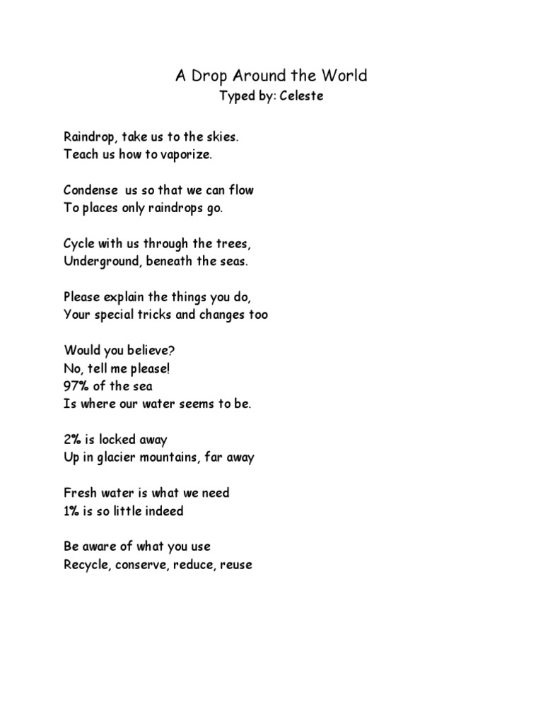 A Drop Around The World PDF | PDF