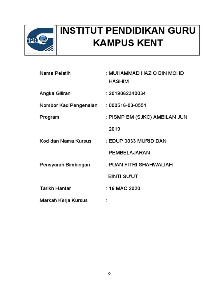Laporan Pbs (Muhammad Haziq) | PDF