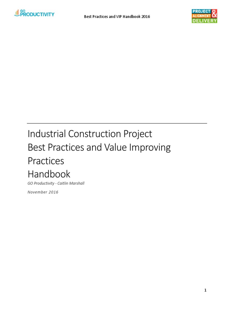 CII Best Practices Handbook 2016 | PDF | Project Management | Risk ...