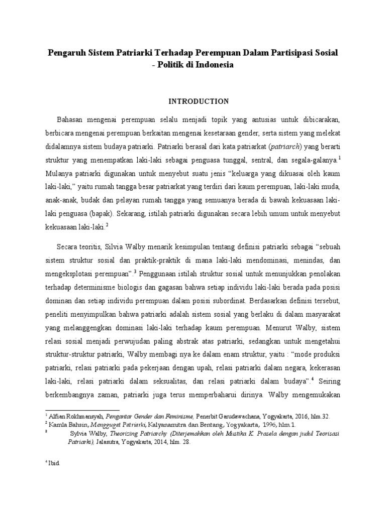 (Social-Politic) Sistem Patriarki | PDF | Ilmu Sosial | Sains & Matematika