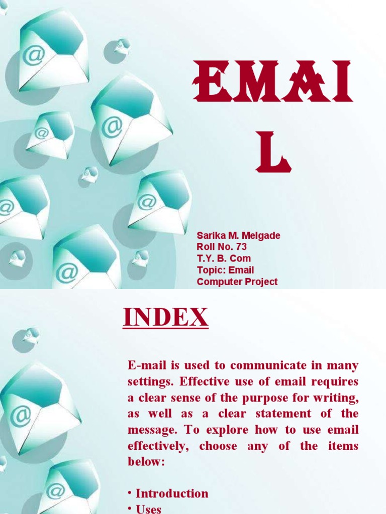 On Email | PDF | Communication | Cyberspace