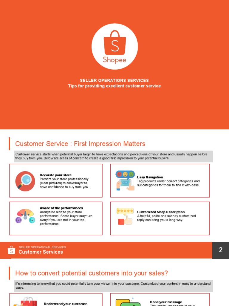 Shopee - Tips-For-Providing-Excellent-Customer-Service | PDF | We Chat ...