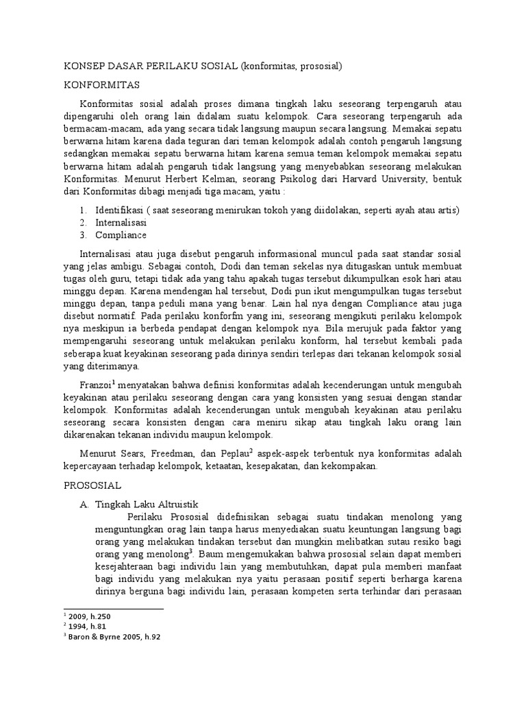 Konsep Dasar Perilaku Sosial (K.5) | PDF