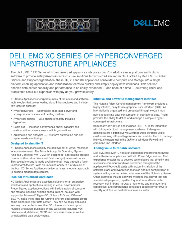 XC Series Data Sheet | PDF | Solid State Drive | Virtualization