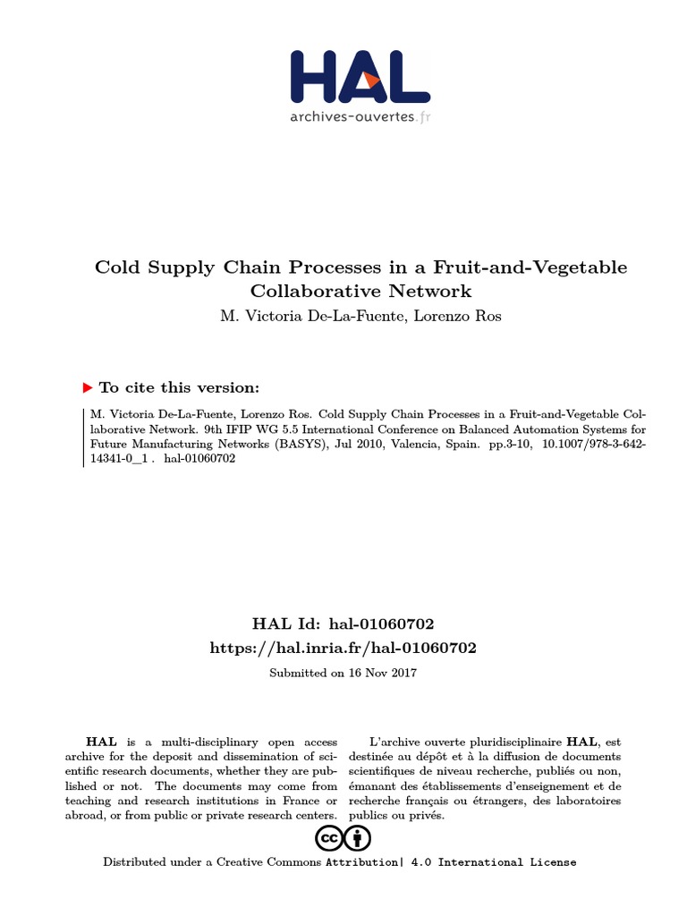 Cold Supply Chain Processes in A Fruit-and-Vegetable | PDF | Logistics ...