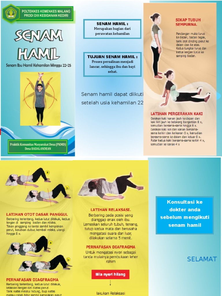 Leaflet Senam Hamil 22-25 Minggu | PDF