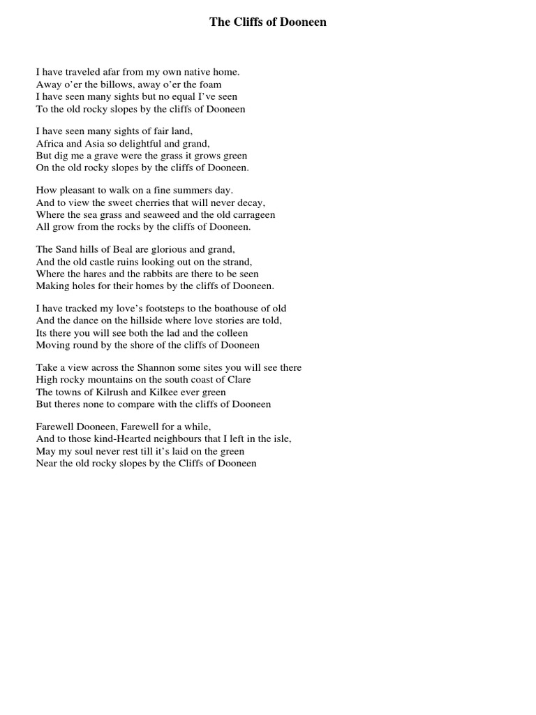 Cliffs of Dooneen | PDF