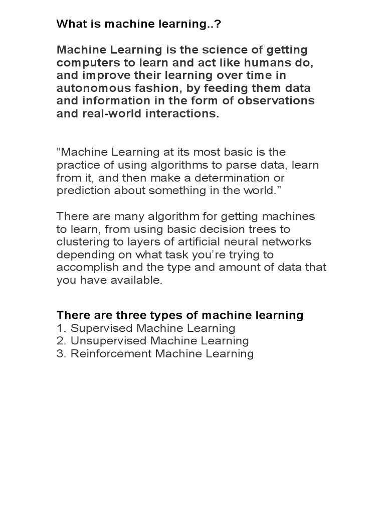 Machine Learning For Beginners PDF | PDF | Machine Learning | Cluster Analysis