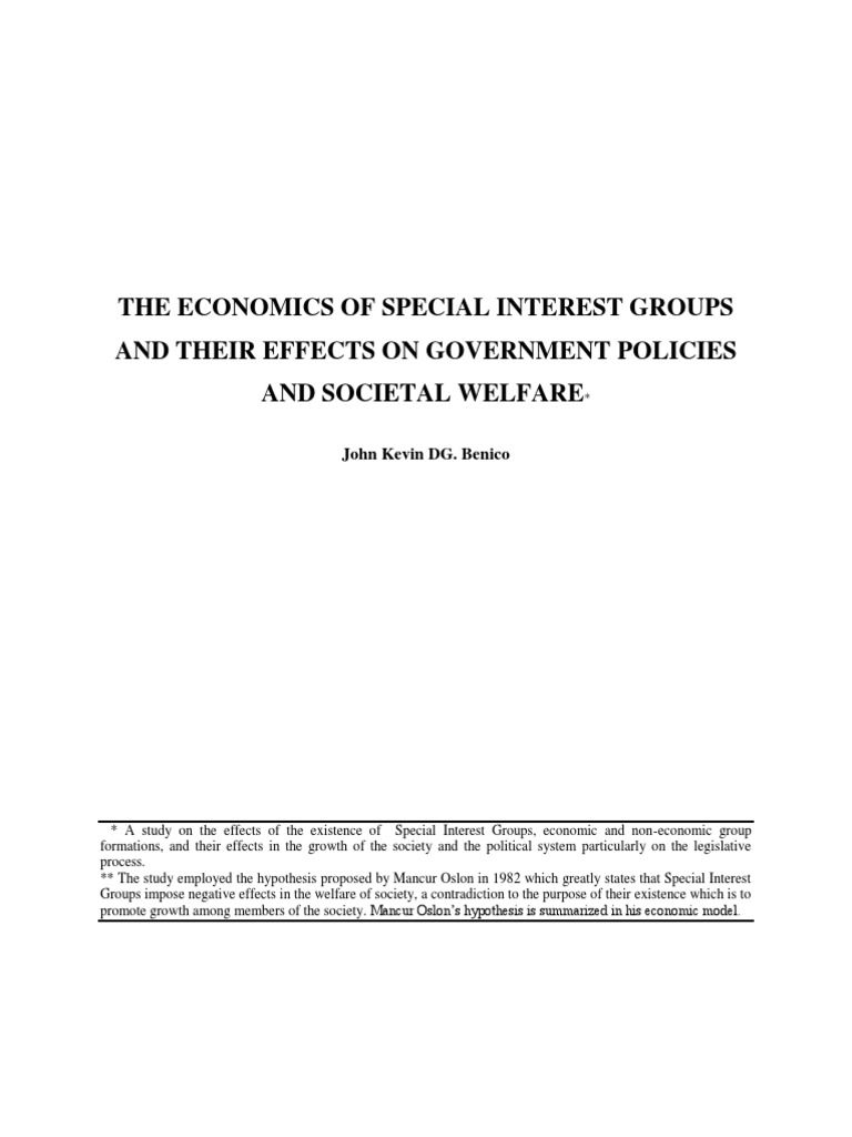 Impact of Special Interest Groups on Policy | PDF | Advocacy Group ...