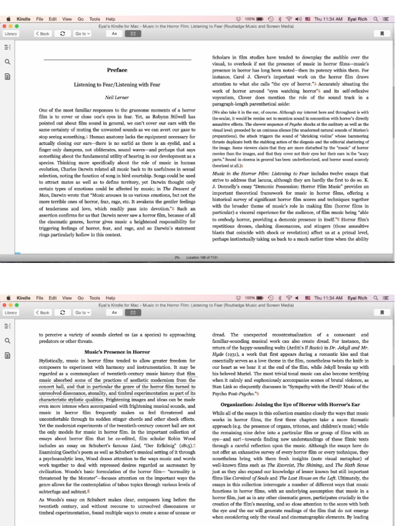 Music in The Horror Film - Listening To Fear Preface | PDF