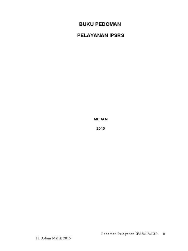 (PDF) Buku Pedoman Pelayanan Ipsrs | PDF