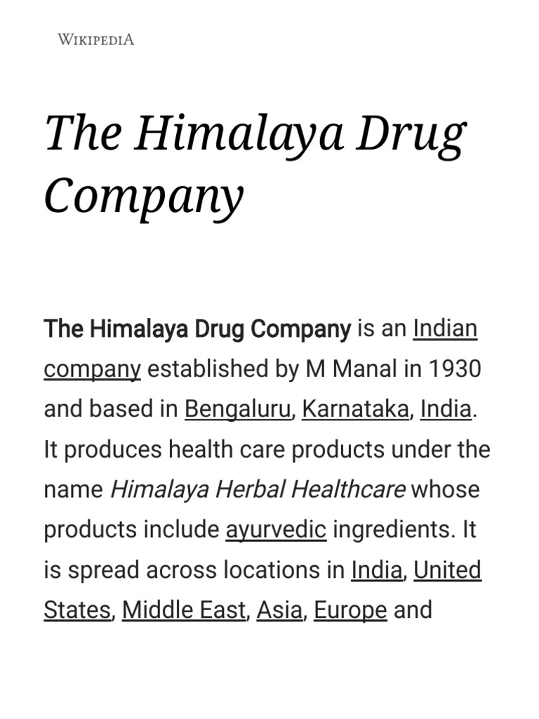 The Rise of The Himalaya Drug Company: A Brief History of an Indian ...